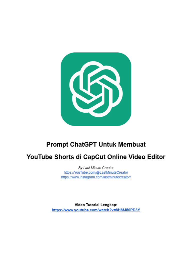 CapCut ChatGPT - LMC | PDF