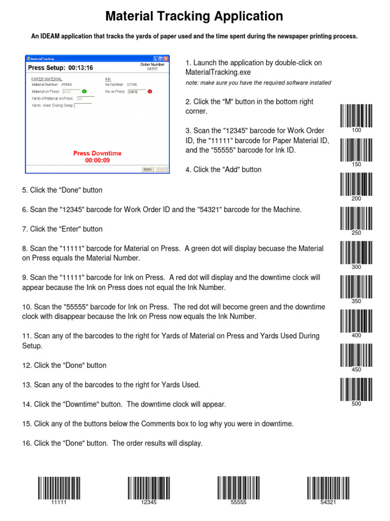 How To Use Material Tracking | PDF | Barcode | Computing