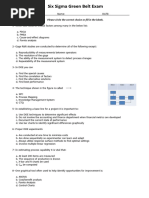 Six Sigma Exam Sample Questions | PDF | Six Sigma | Standard Deviation