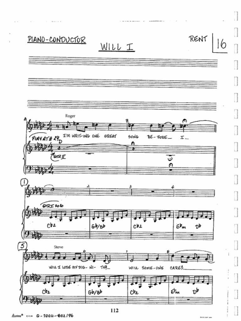 Rent-Will I-SheetMusicExchang | PDF