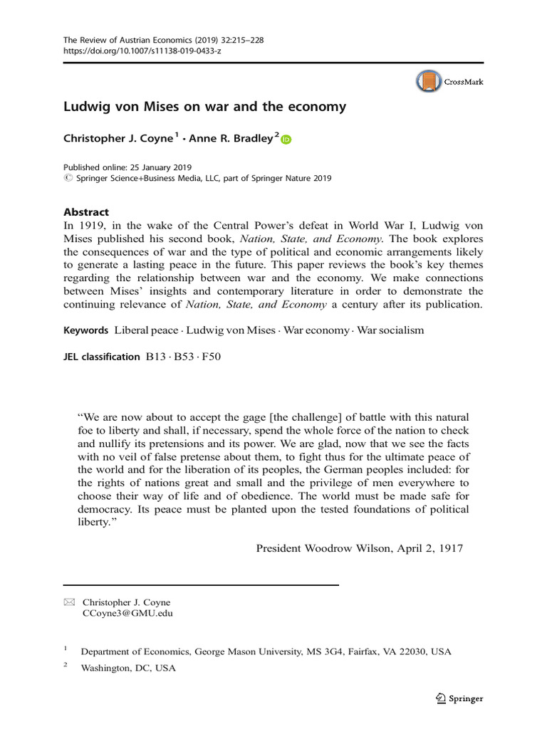 Mises' Insights on War and Economy | PDF | Inflation | Taxes