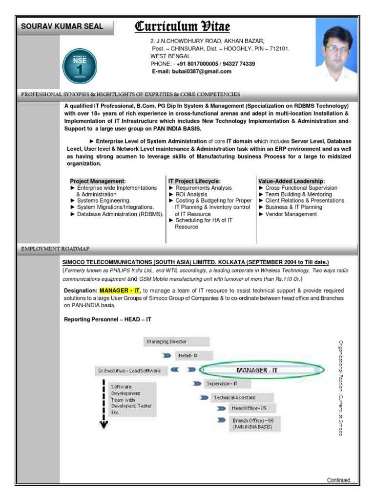 Resume of Sourav - Compressed | PDF | Databases | Computer Network