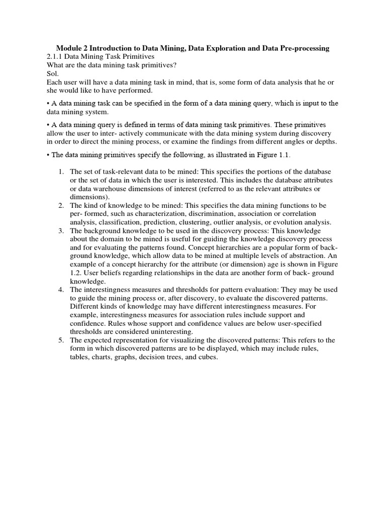Module 2 Introduction To Data Mining | PDF | Level Of Measurement | Data Mining