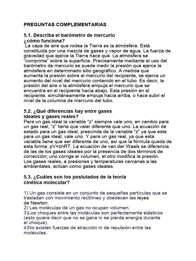 Preguntas Complementarias | PDF