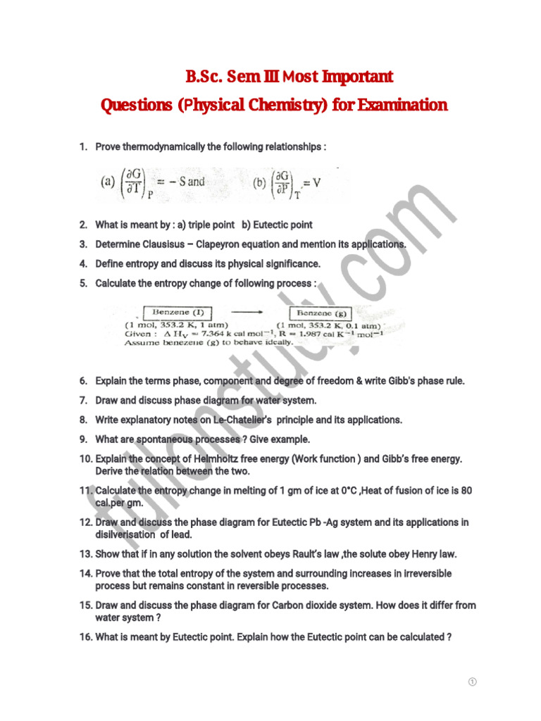 Physical BSC III Sem Final | PDF