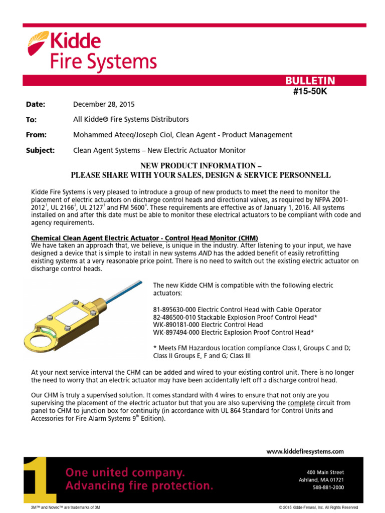 15-50K - Clean Agent Systems - New Electric Actuator Placement Monitor ...