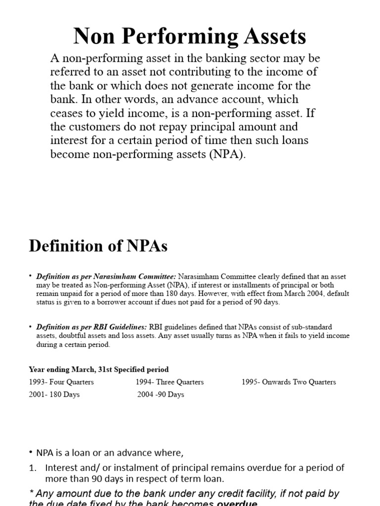 NPAs | PDF | Securitization | Banks