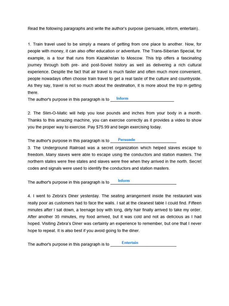 Recognising Author S Purpose Pdf