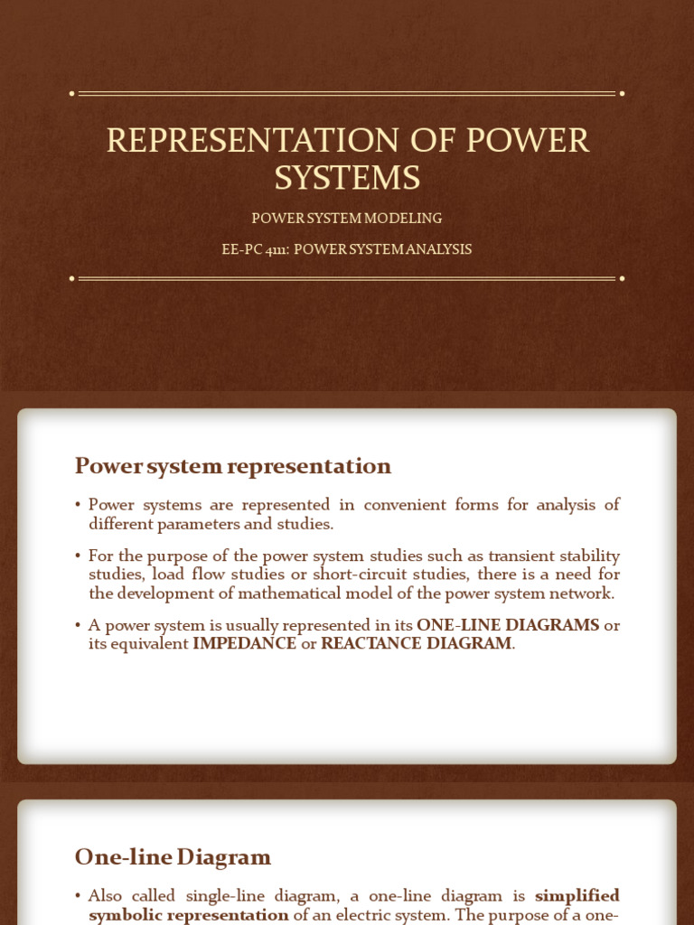 Representation of Power Systems | PDF | Electrical Impedance | Transformer