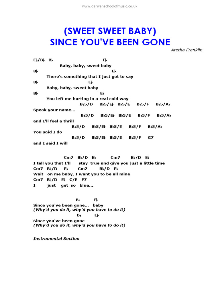 (Sweet Sweet Baby) Since You've Been Gone | PDF | Language Arts ...