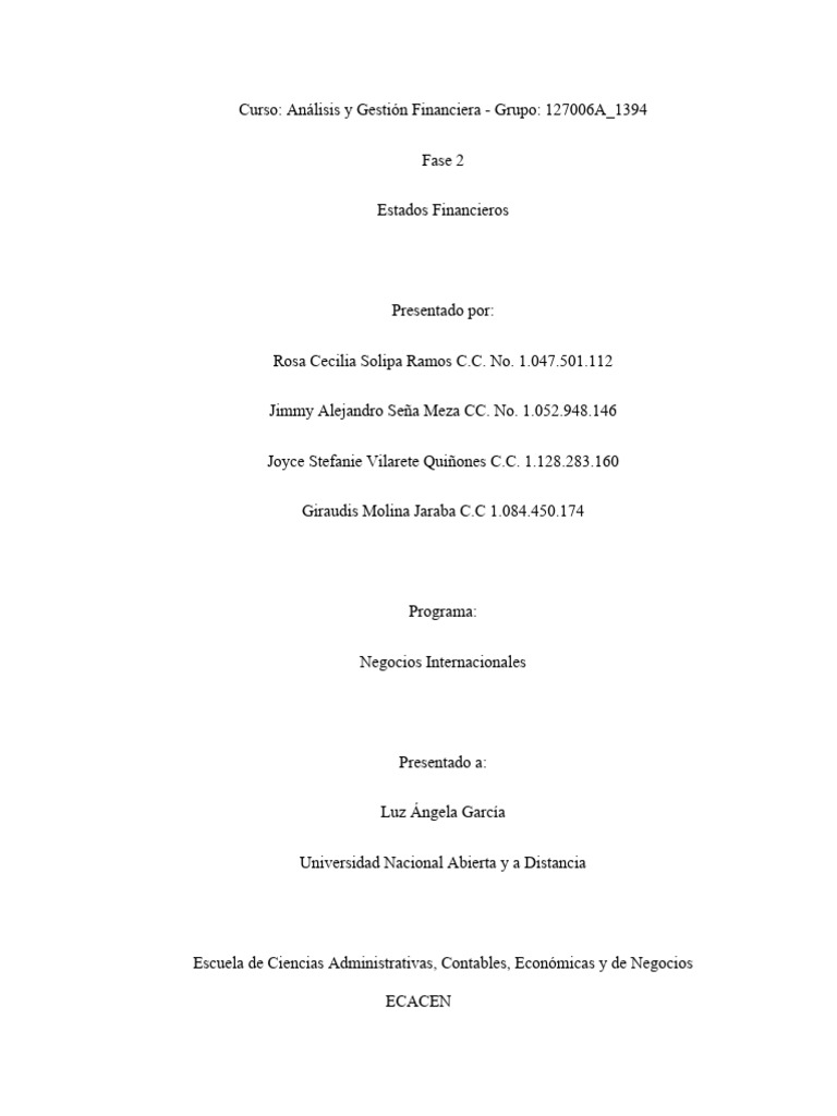 Fase 4 - Componente Práctico - Prácticas Simuladas-1 | PDF | Business | Negocios económicos