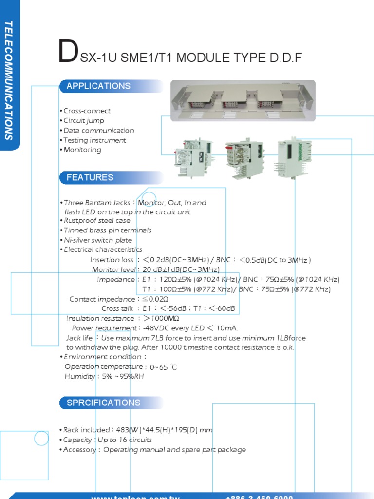 DSX Sme1 Module Type DDF Panel H1u | PDF | Computers