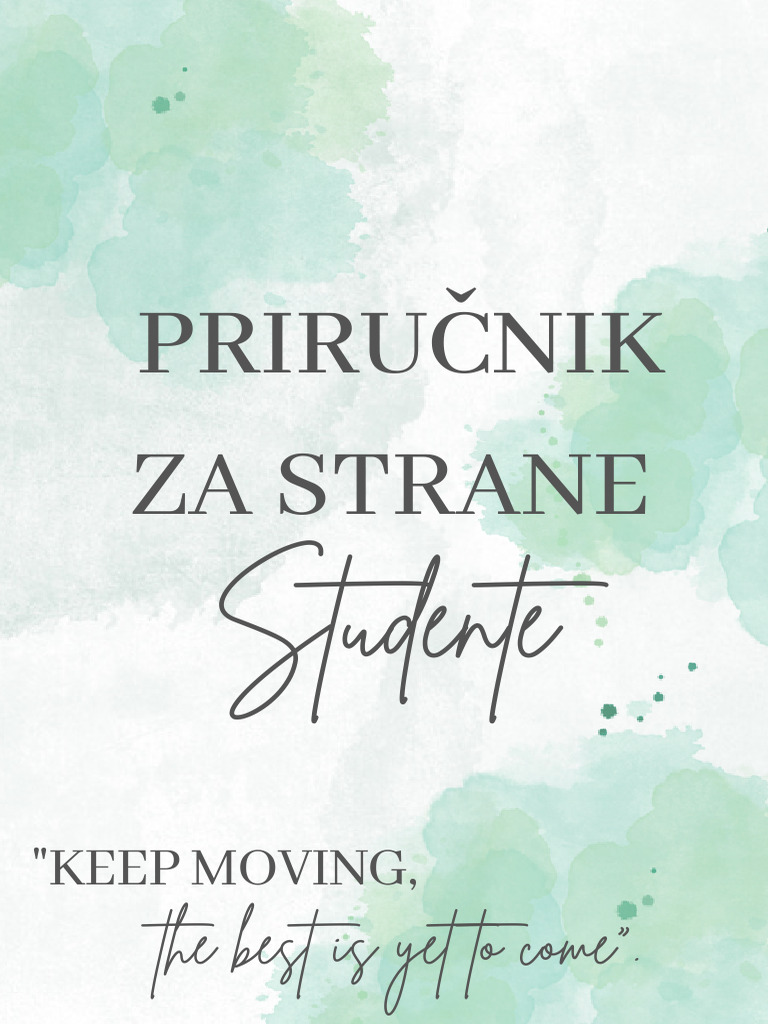 Prirucnik Za Strane Studente | PDF