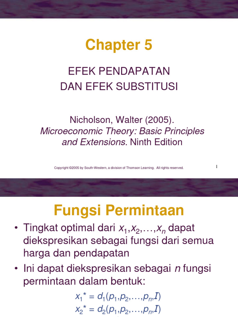 Ch05 - Efek Pendapatan Dan Efek Substitusi - 2022 | PDF