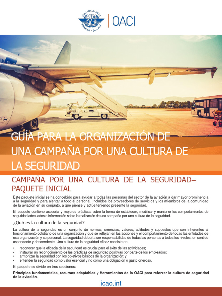 Icao Security Culture Starter Pack SP | PDF | Valores | Aeropuerto