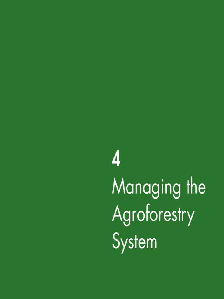 Agroforestry Management Guide | PDF | Agriculture | Soil