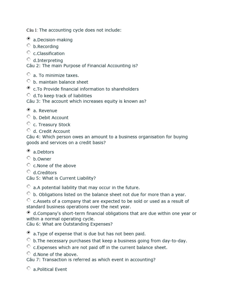 Ktra TH TACN | PDF | Debits And Credits | Corporations