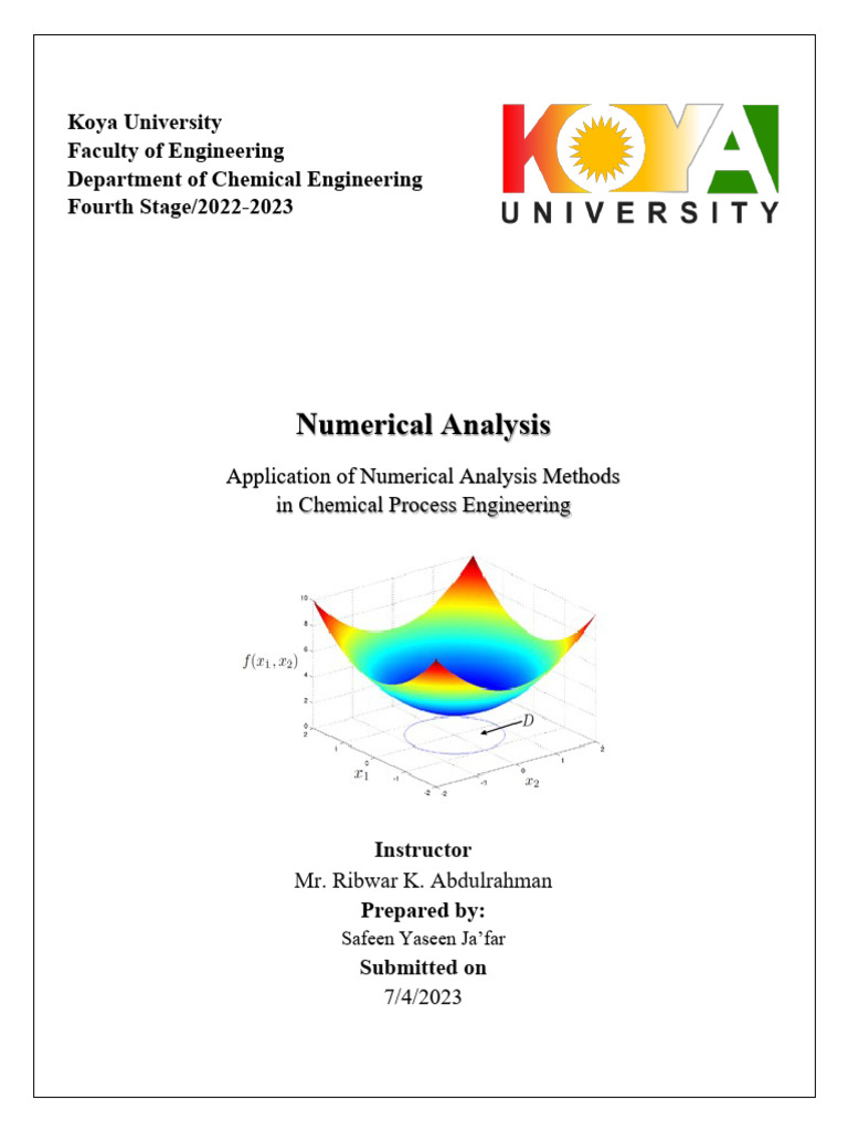 Assignment 1 - Application of Numerical Analysis | PDF | Numerical ... Assignment 1 - Application of Numerical Analysis | PDF | Numerical ...