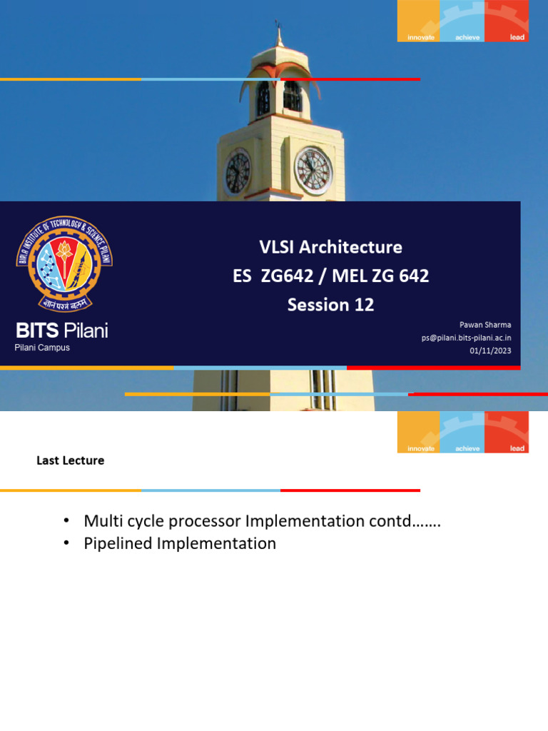 Lec12 - Pipelined Implementation I | PDF | Computing | Computer Programming