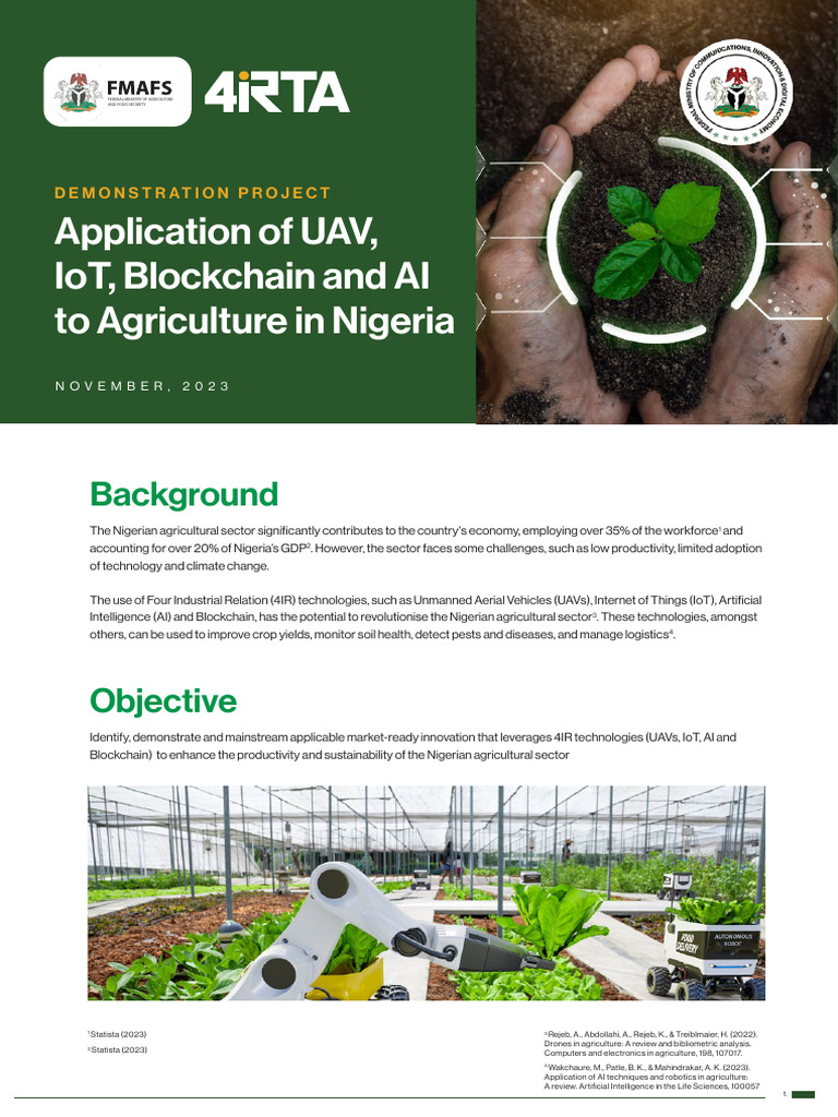 Application of UAV IoT and AI To Agriculture in Nigeria 1 | PDF ... Application of UAV IoT and AI To Agriculture in Nigeria 1 | PDF ...