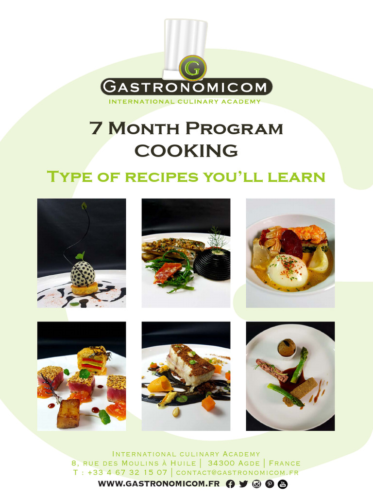 Culinary Techniques in 7-Month Program | PDF | Soup | Cooking