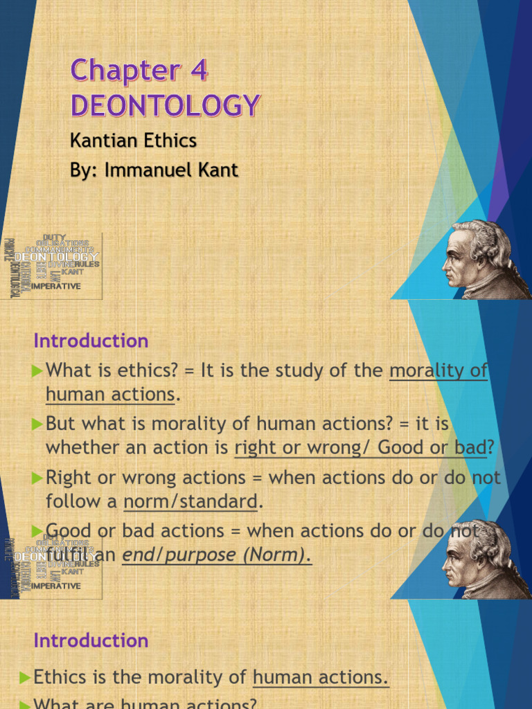 Chapter 4 Deontology Part 1 | PDF | Autonomy | Reason