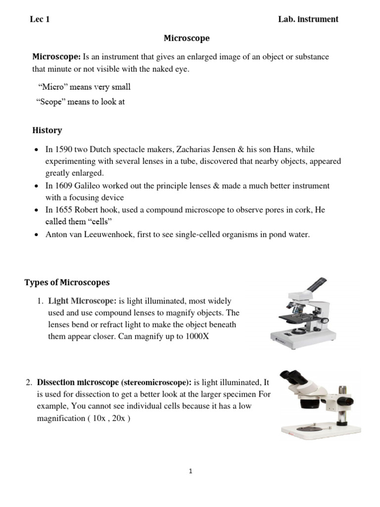 Microscope | Download Free PDF | Microscope | Microscopy
