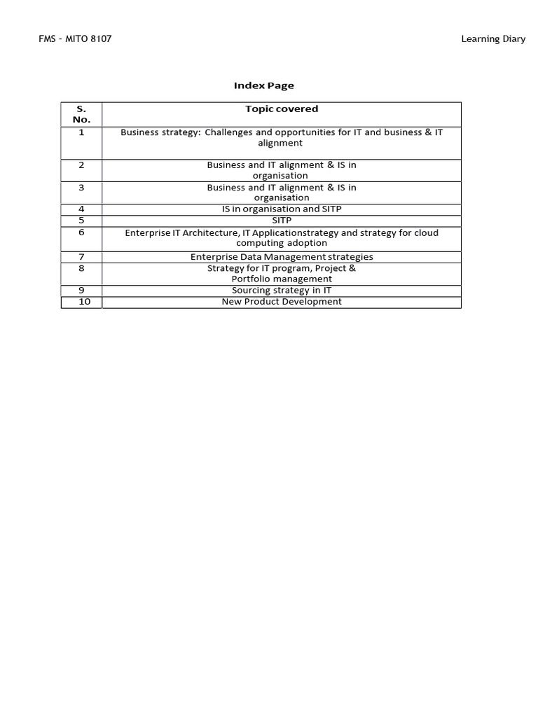 IT Learning Diary Sem1 MBAExe | Download Free PDF | Databases | Cloud Computing