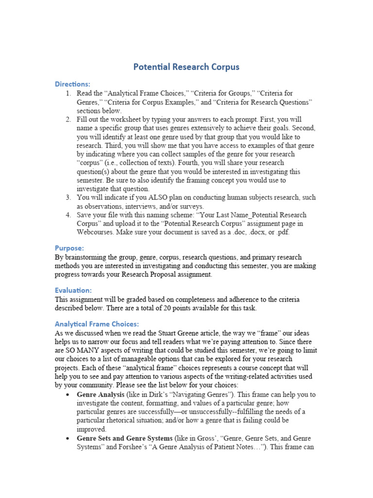 Gray Potential Research Corpus 2 | PDF | Genre | Rhetoric