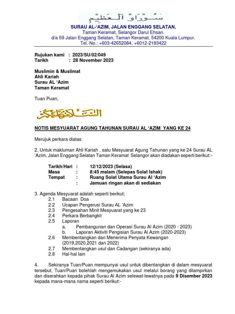 Notis AGM 24 (Final) (V1) | PDF