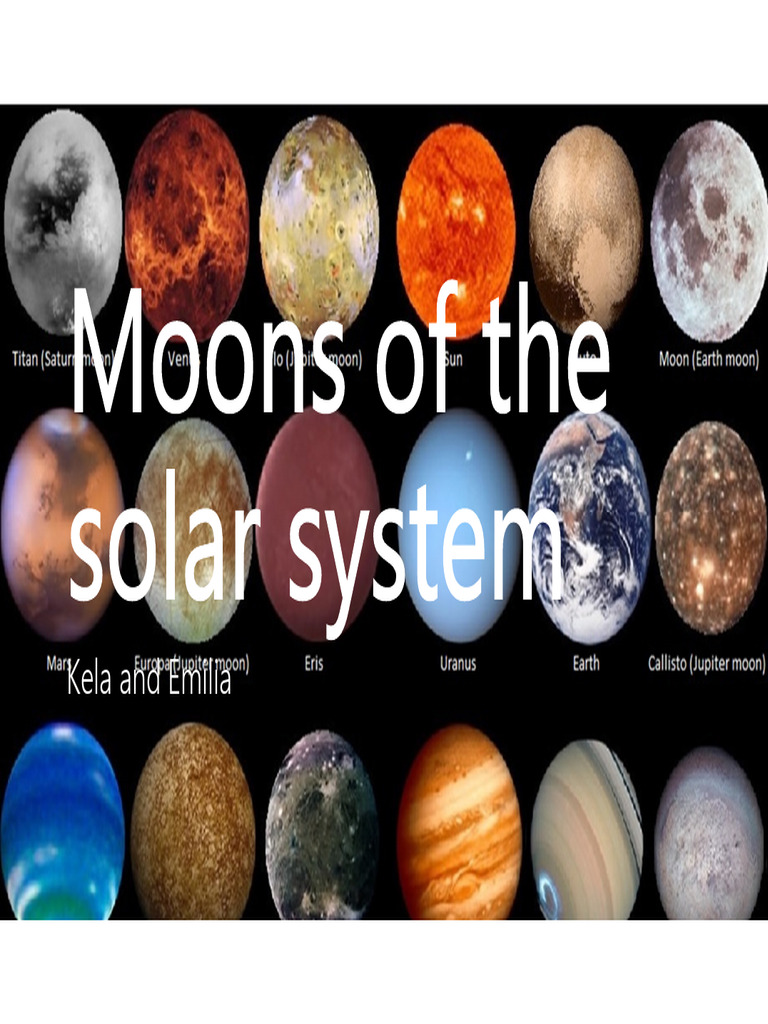 Moons of Solar System | PDF | Natural Satellite | Solar System