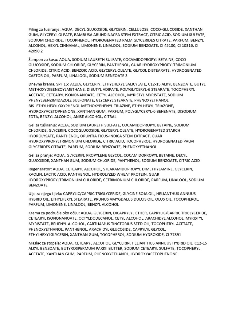 Balea Advenski Kalendar 2023 | PDF | Glycerol | Acid