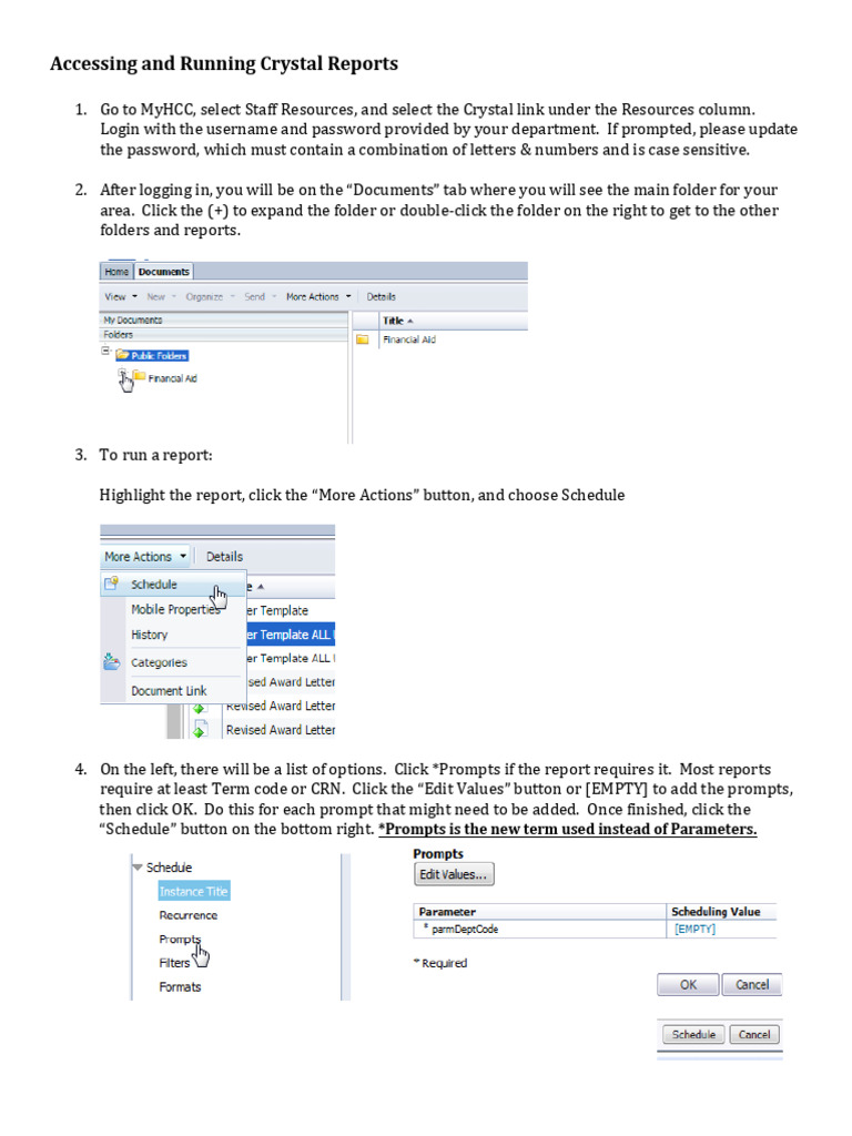 Accessing Crystal Reports | PDF | Login | Computer File