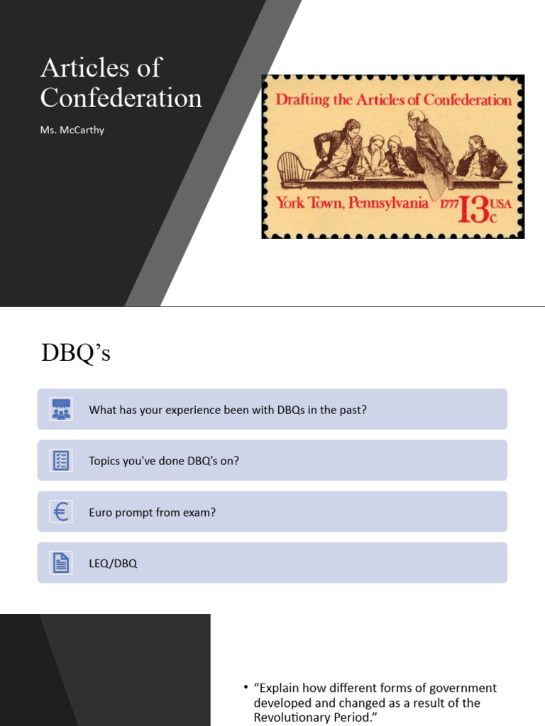 Weaknesses of the Articles of Confederation | PDF | Government | The ...