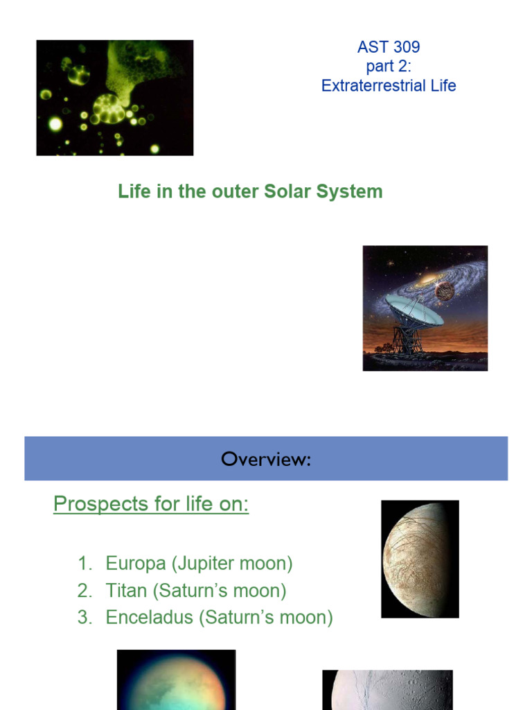 Life in The Outer Solar System | PDF | Europa (Moon) | Jupiter