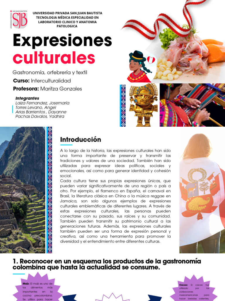 Expresiones Culturales del Perú | PDF | Perú | Alimentos