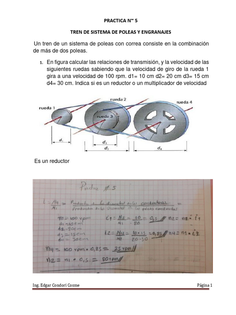 Practica 5 Tren de Poleas | PDF