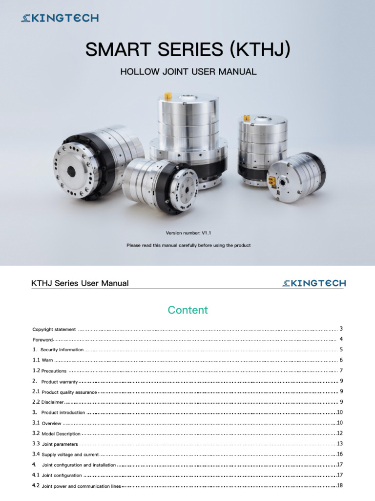 Introduction of Robot Hollow Joints | PDF | Electric Motor | Screw