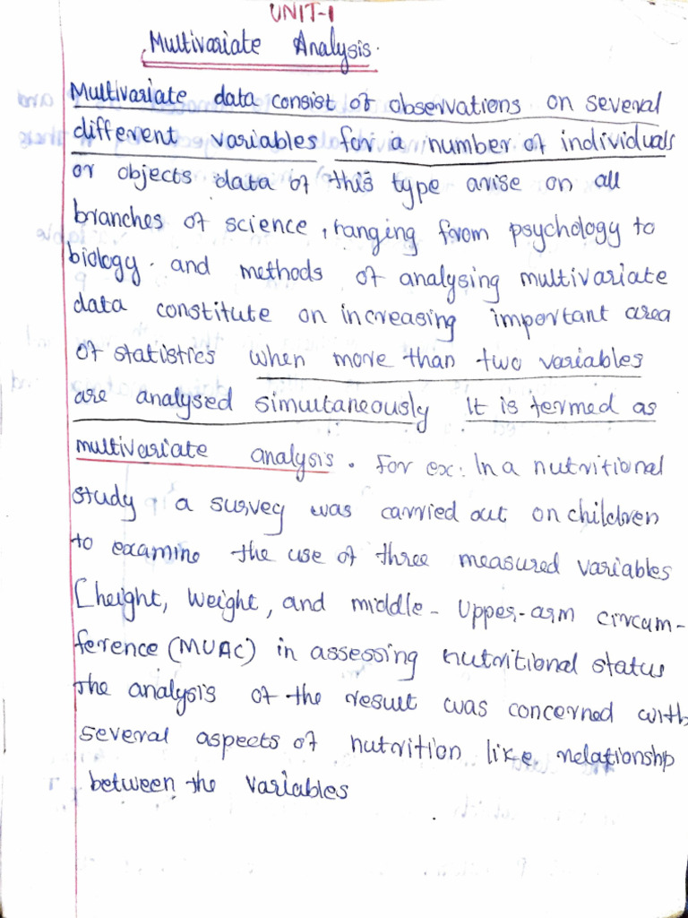 Multivariate Analysis | PDF