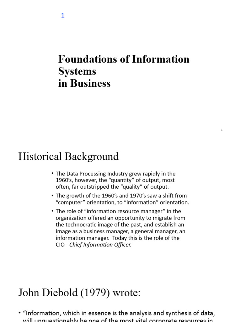 Foundations of Information Systems | PDF | Information System | System