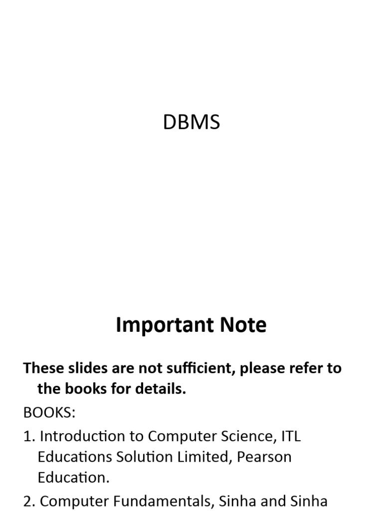 DBMS | PDF | Databases | Relational Database