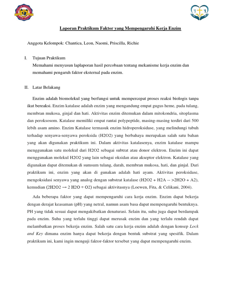 Laporan Praktikum Uji Enzim Katalase | PDF