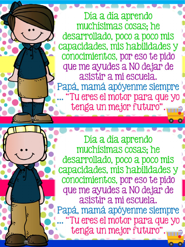 Carteles Asistir A La Ecuela Imagen Vip3 Tabloide | PDF