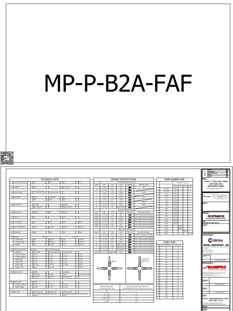 61.Tủ Điện MP-P-B2A-FAF | PDF | Electrical Wiring | Electrical Engineering