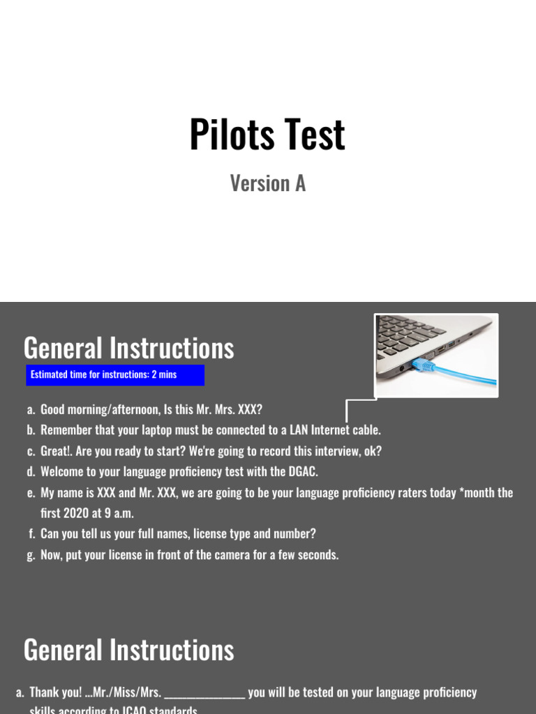 Pilots Test Version A | PDF | Airport | Air Traffic Control