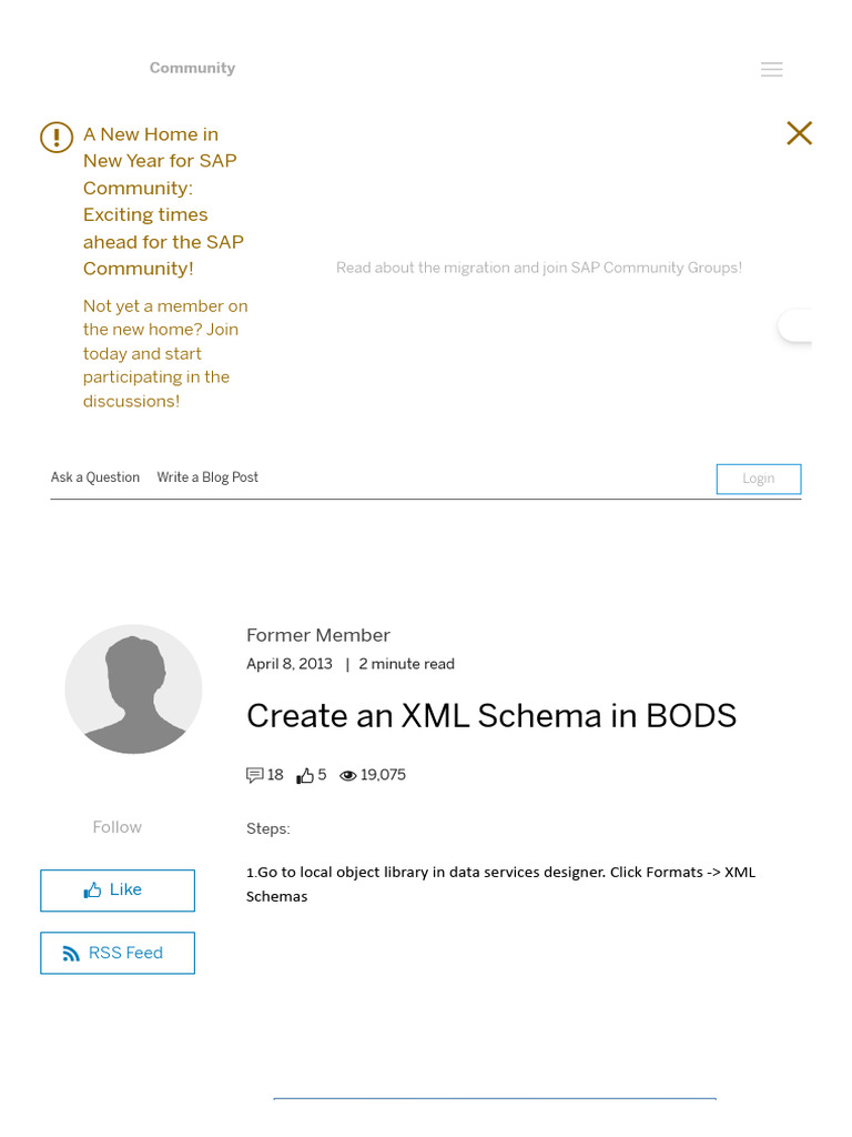 Create An XML Schema in BODS - SAP Blogs | PDF | Xml Schema | Xml