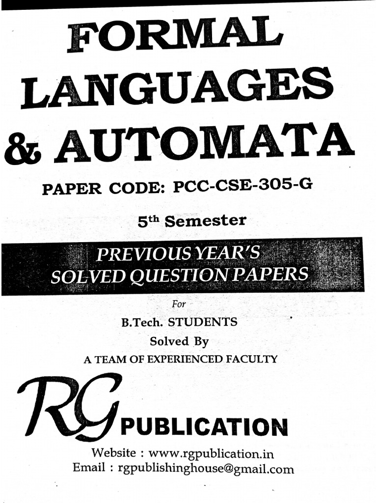 Formal Languages & Automata | PDF Formal Languages & Automata | PDF