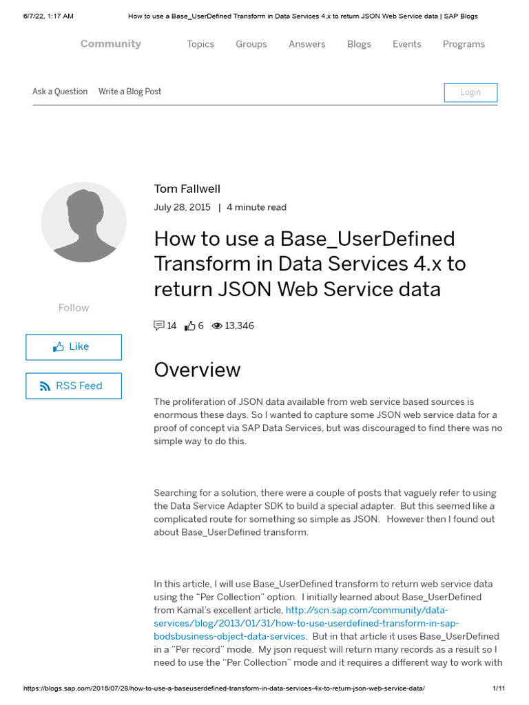 How To Use A Base - UserDefined Transform - Per Collection | PDF | Web ... How To Use A Base - UserDefined Transform - Per Collection | PDF | Web ...