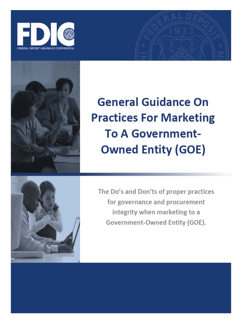 General Guidance On Practices For Marketing To A Government-Owned ...