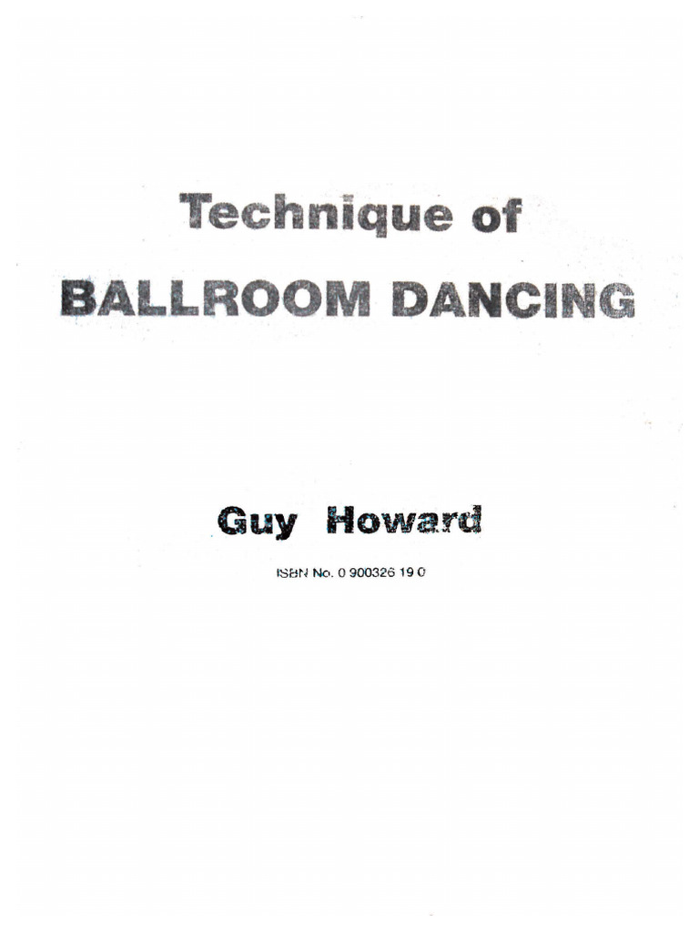 Guy Howard - Technique in Ballroom Dancing | PDF